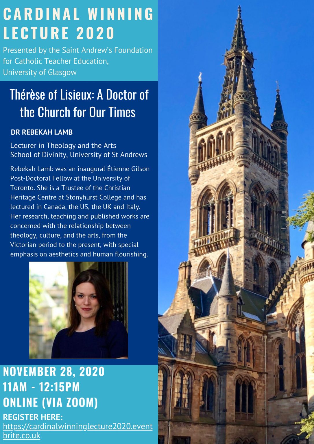 Cardinal Winning Lecture 2020 Flyer – Saint Joseph's Parish